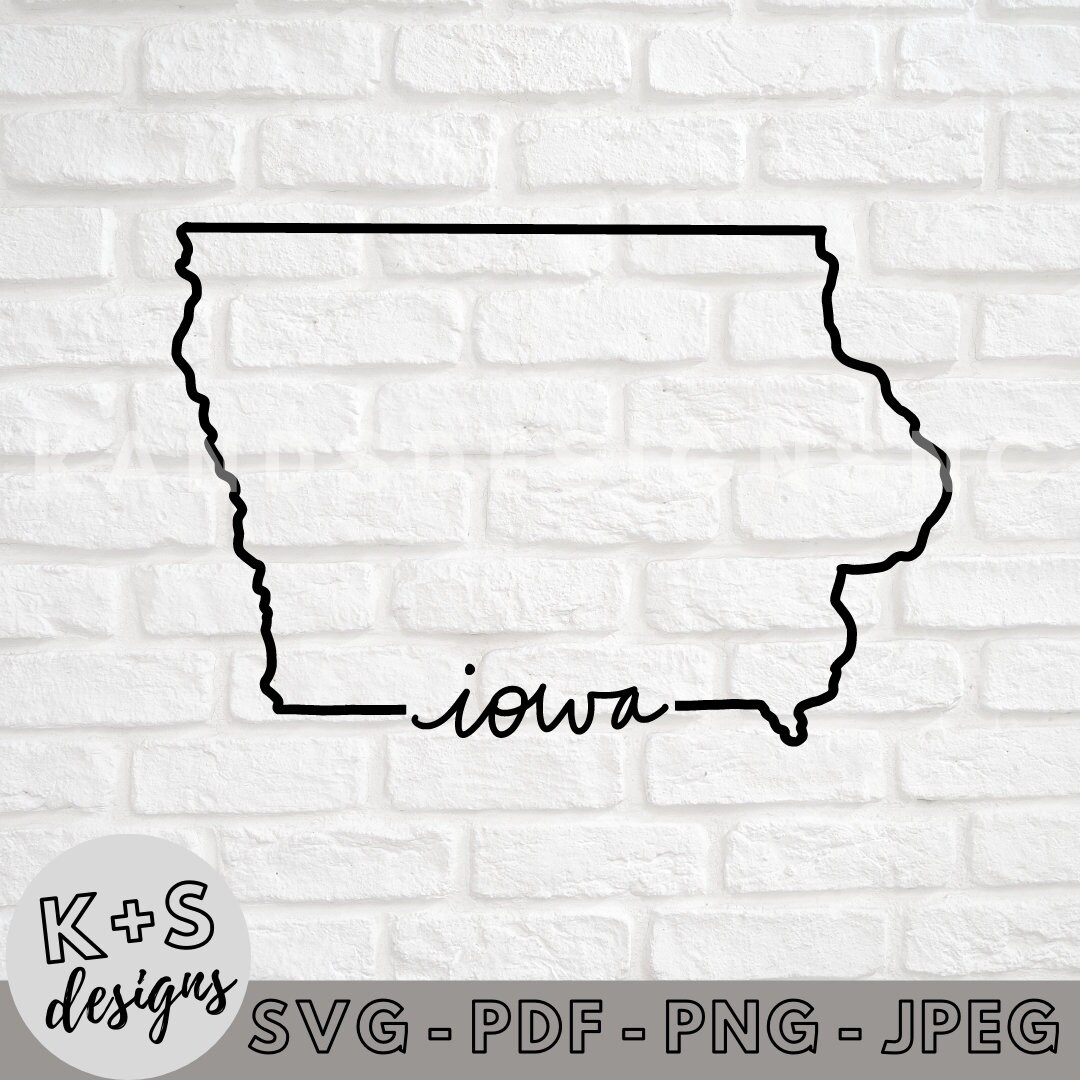 Iowa SVG, Digital Cut File, Cricut Svg, Cameo Svg, Svg, Jpeg, Pdf, Png ...