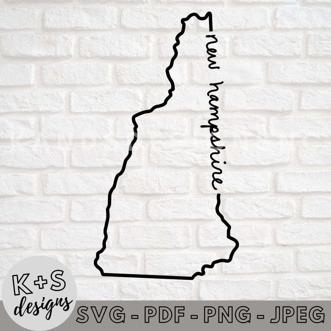 New Hampshire SVG, Digital Cut File, Cricut Svg, Cameo Svg, Svg, Jpeg ...