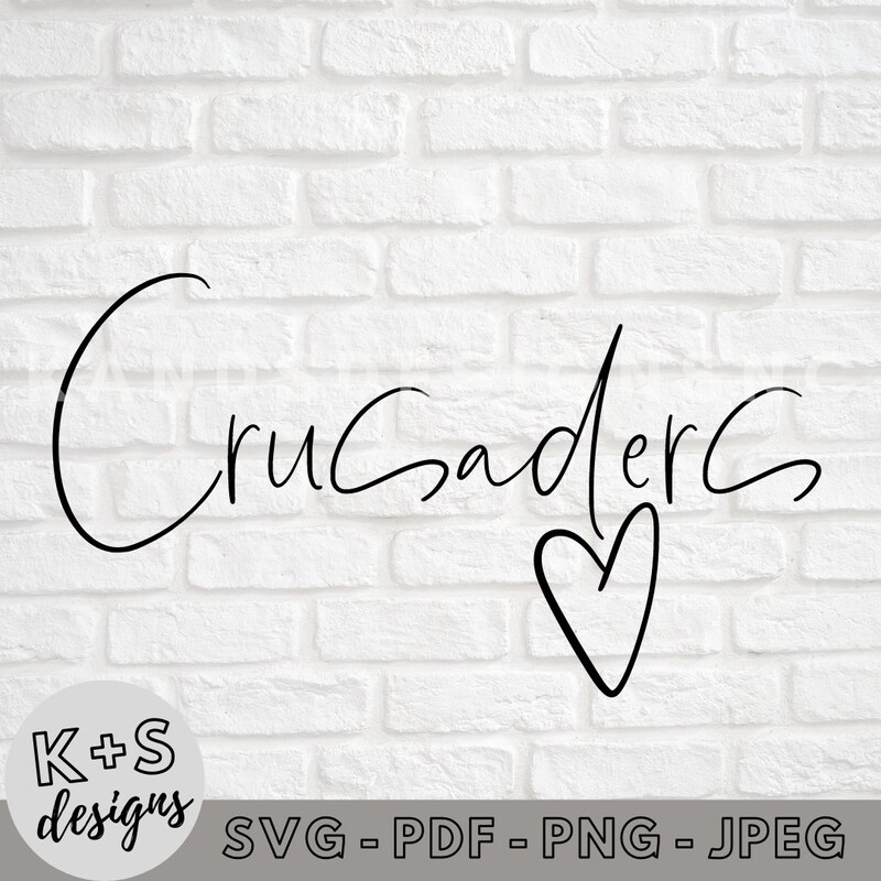 Crusaders Svg With Heart - Etsy