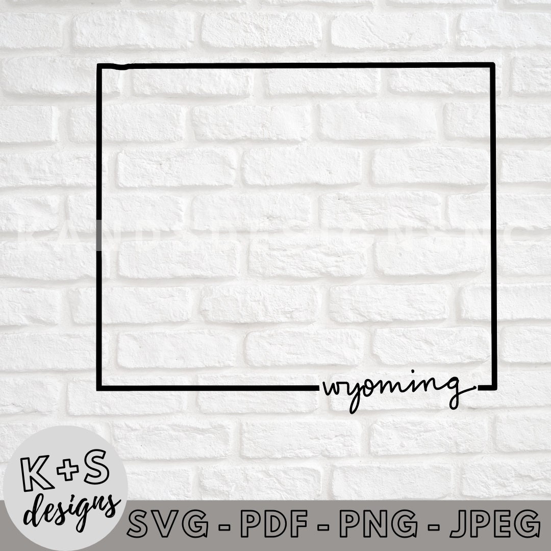 Wyoming SVG, Digital Cut File, Cricut Svg, Cameo Svg, Svg, Jpeg, Pdf ...