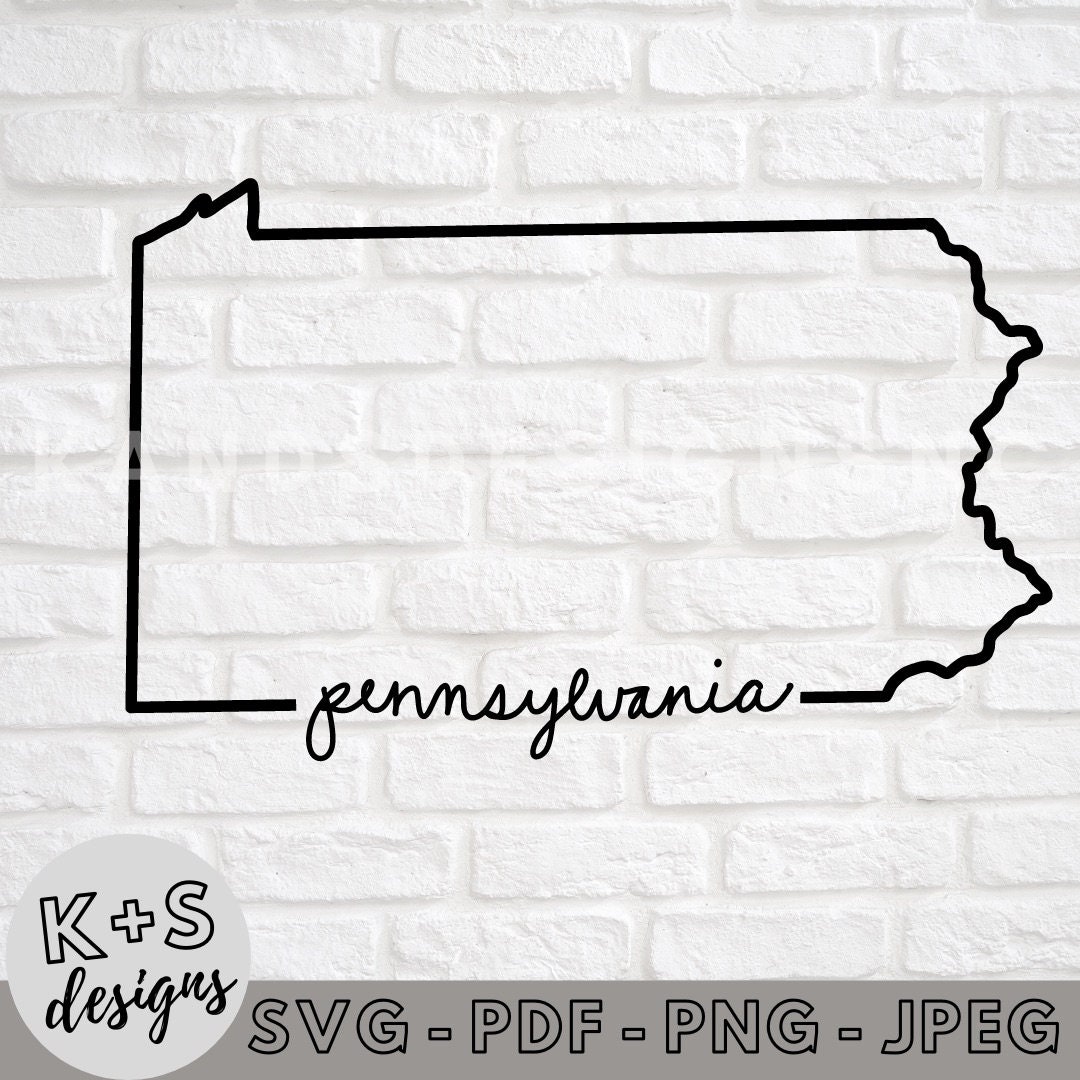 Pennsylvania SVG, Digital Cut File, Cricut Svg, Cameo Svg, Svg, Jpeg ...