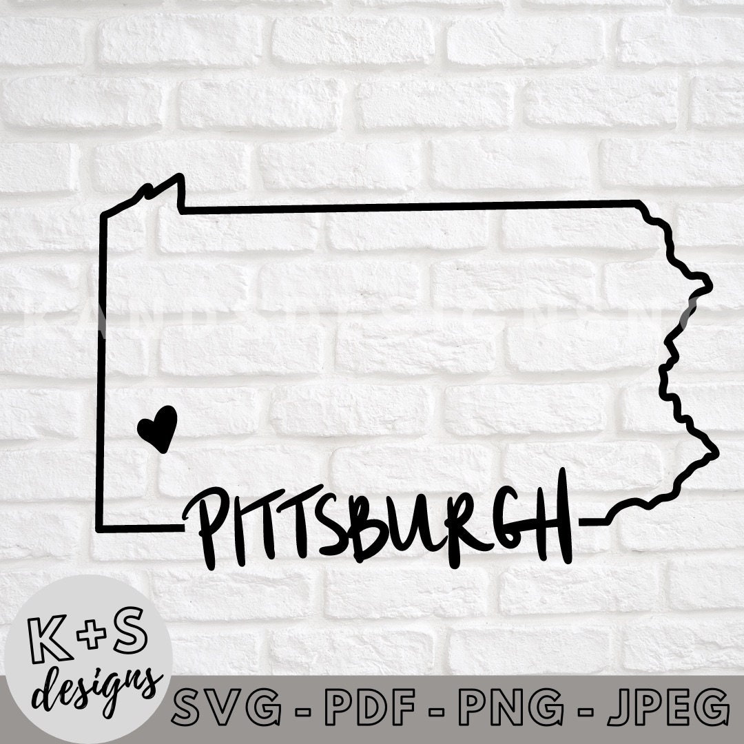 Pittsburgh, PA SVG, Digital Cut File, Cricut Svg, Cameo Svg, Svg, Jpeg ...
