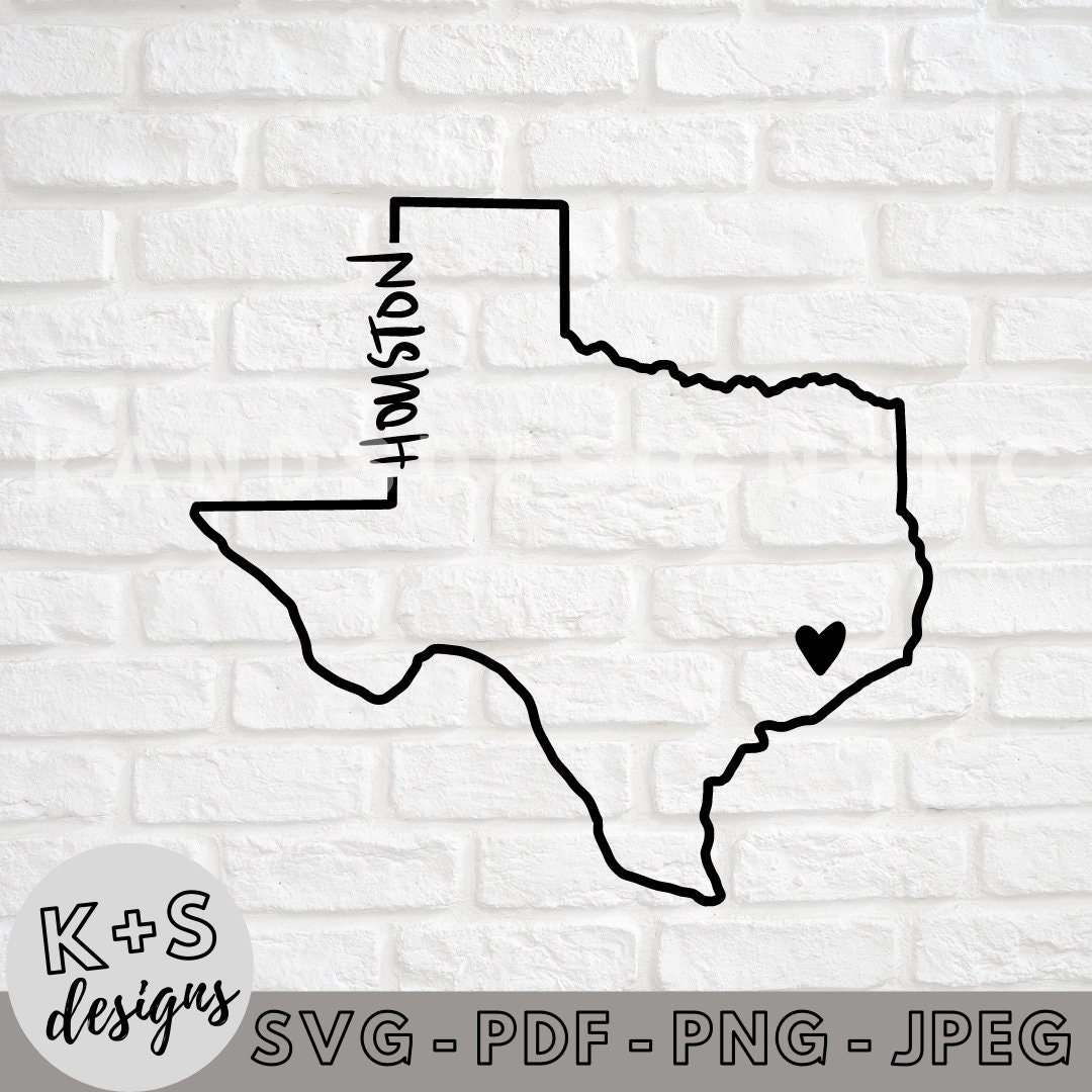 Houston, TX SVG, Digital Cut File, Cricut Svg, Cameo Svg, Svg, Jpeg ...