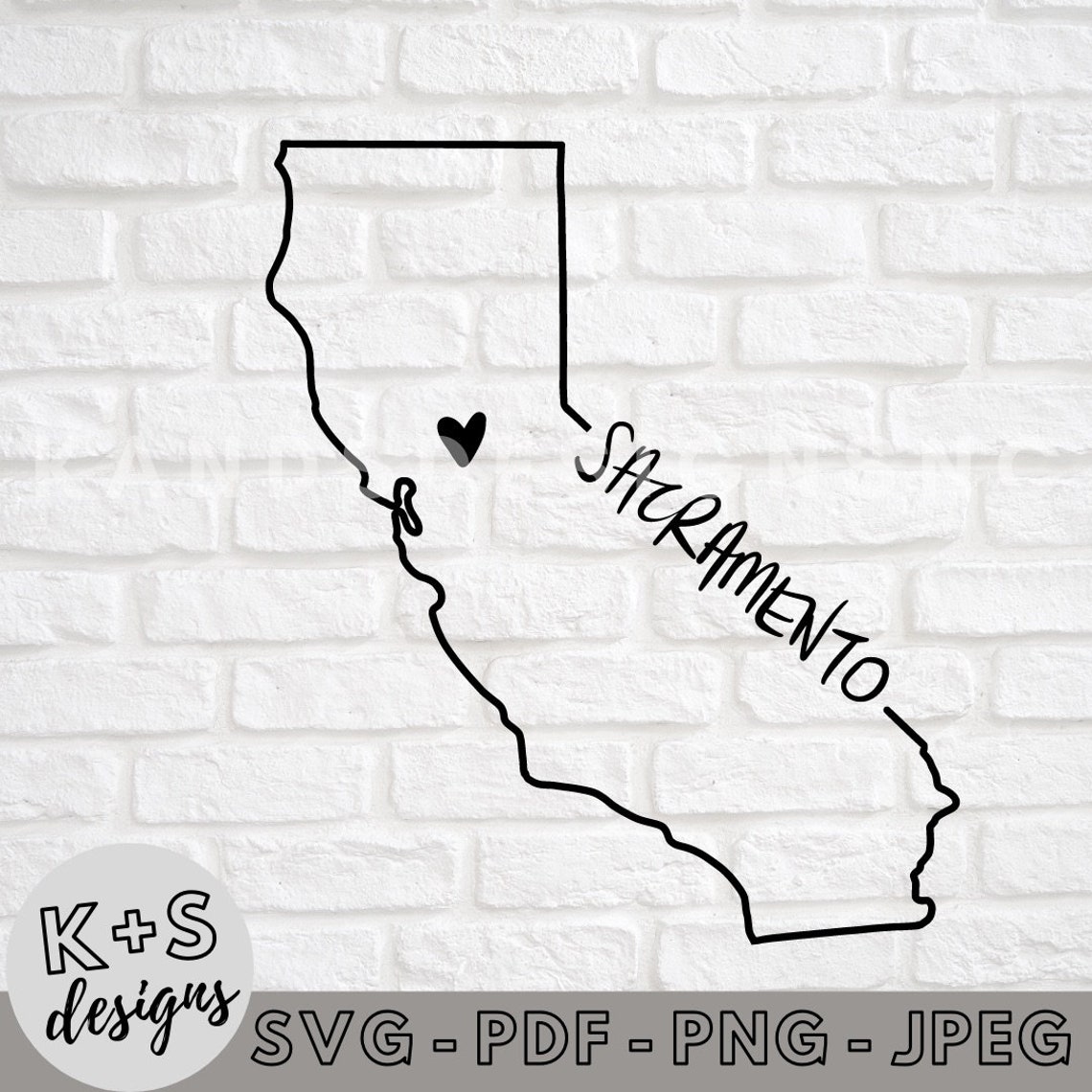 Sacramento, CA SVG, Digital Cut File, Cricut Svg, Cameo Svg, Svg, Jpeg ...
