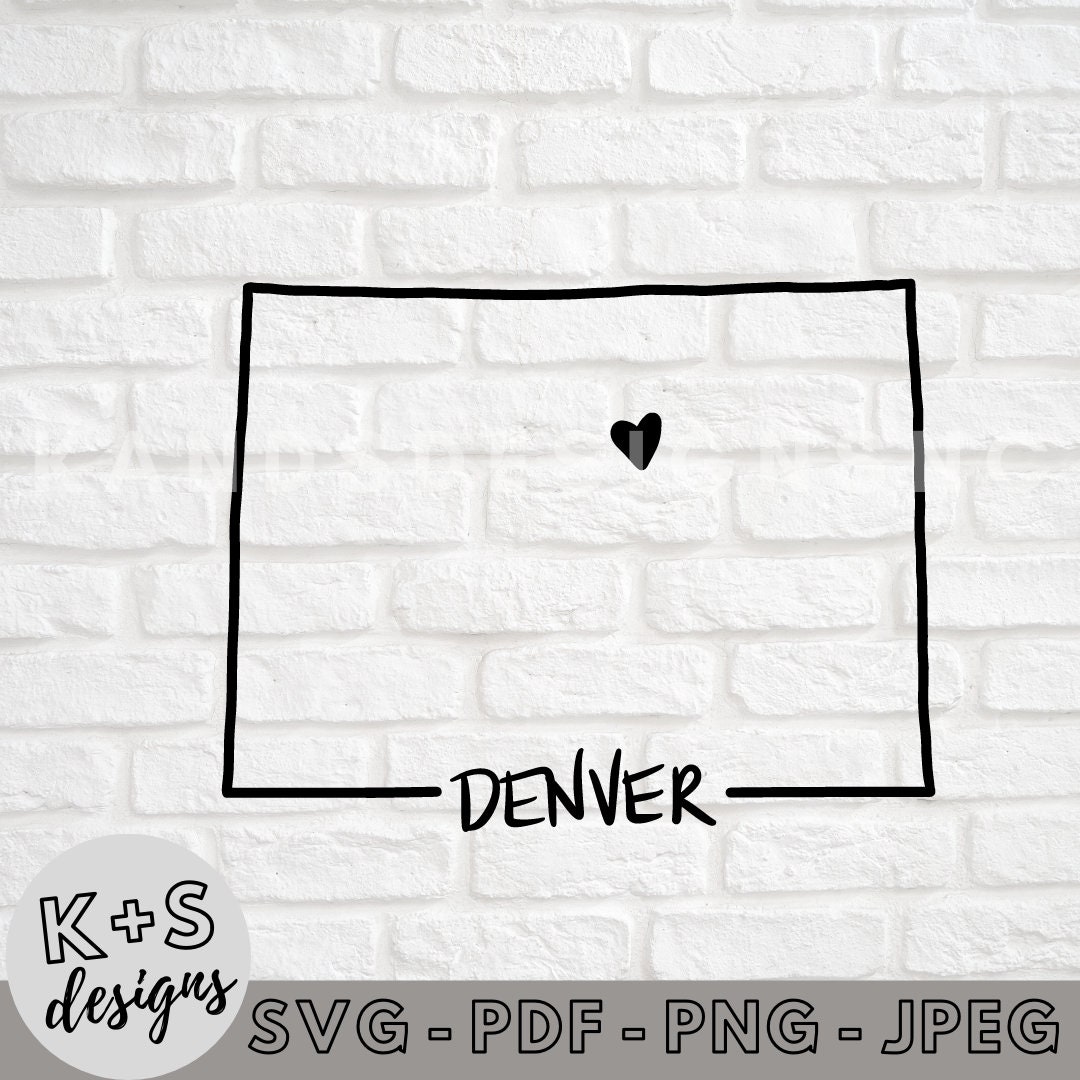 Denver, CO SVG, Digital Cut File, Cricut Svg, Cameo Svg, Svg, Jpeg, Pdf ...