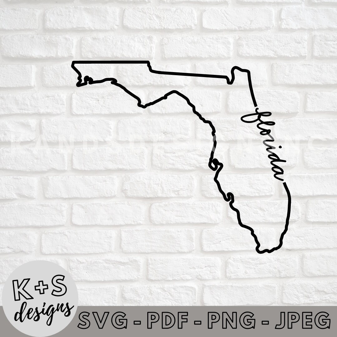 Florida SVG, Digital Cut File, Cricut Svg, Cameo Svg, Svg, Jpeg, Pdf ...