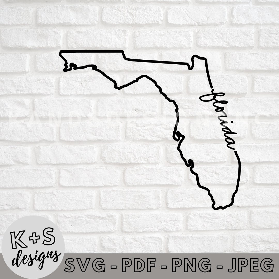 Florida SVG Digital Cut File Cricut Svg Cameo Svg Svg - Etsy