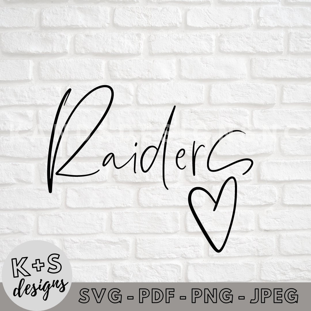 Raiders SVG, Digital Cut File, Cricut Svg, Cameo Svg, High School ...