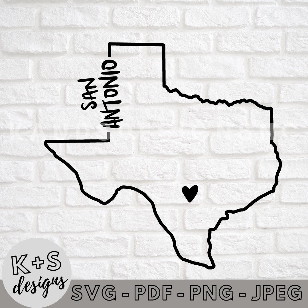 San Antonio, TX SVG, Digital Cut File, Cricut Svg, Cameo Svg, Svg, Jpeg ...