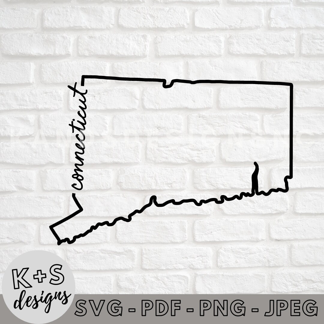 Connecticut SVG, Digital Cut File, Cricut Svg, Cameo Svg, Svg, Jpeg ...