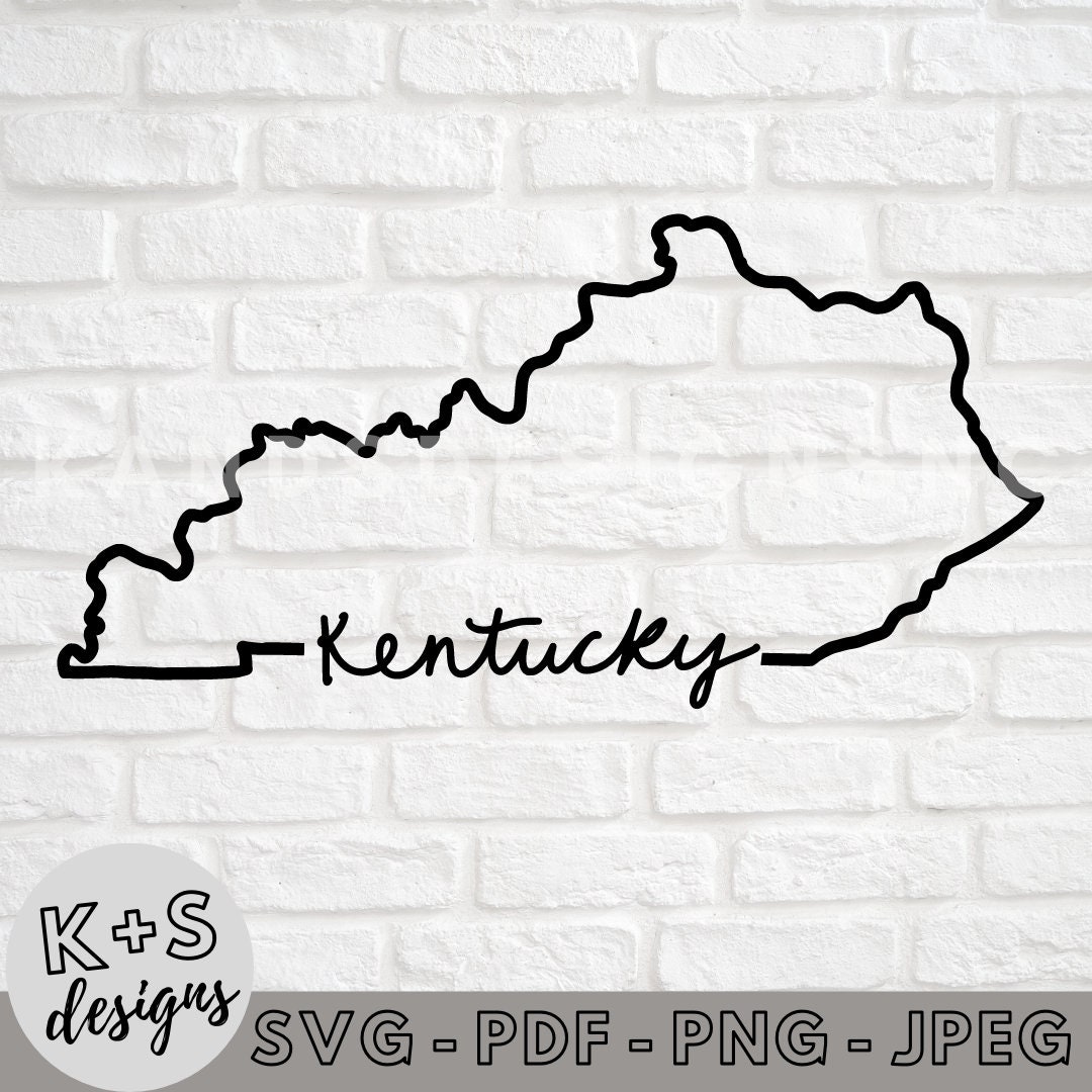 Kentucky SVG, Digital Cut File, Cricut Svg, Cameo Svg, Svg, Jpeg, Pdf ...