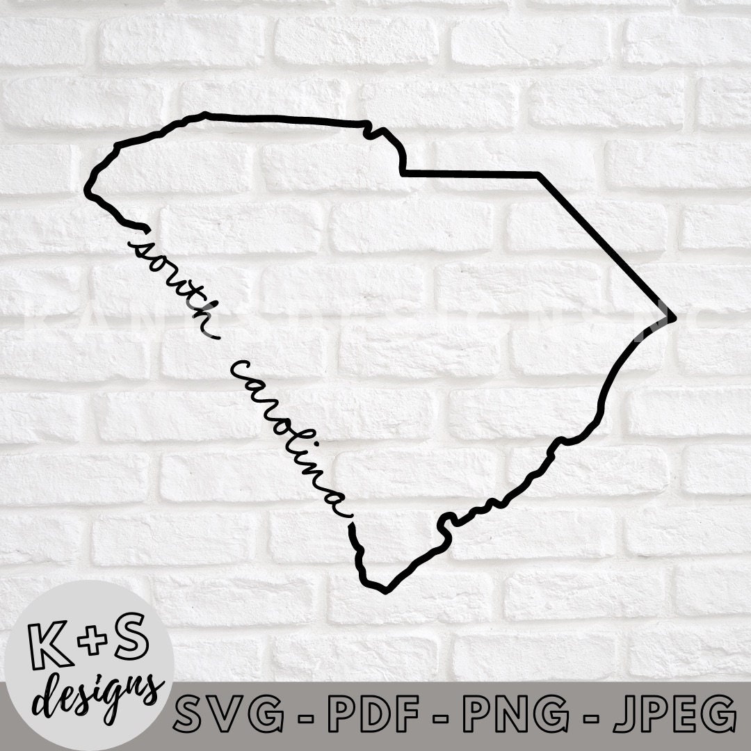 South Carolina SVG, Digital Cut File, Cricut Svg, Cameo Svg, Svg, Jpeg ...