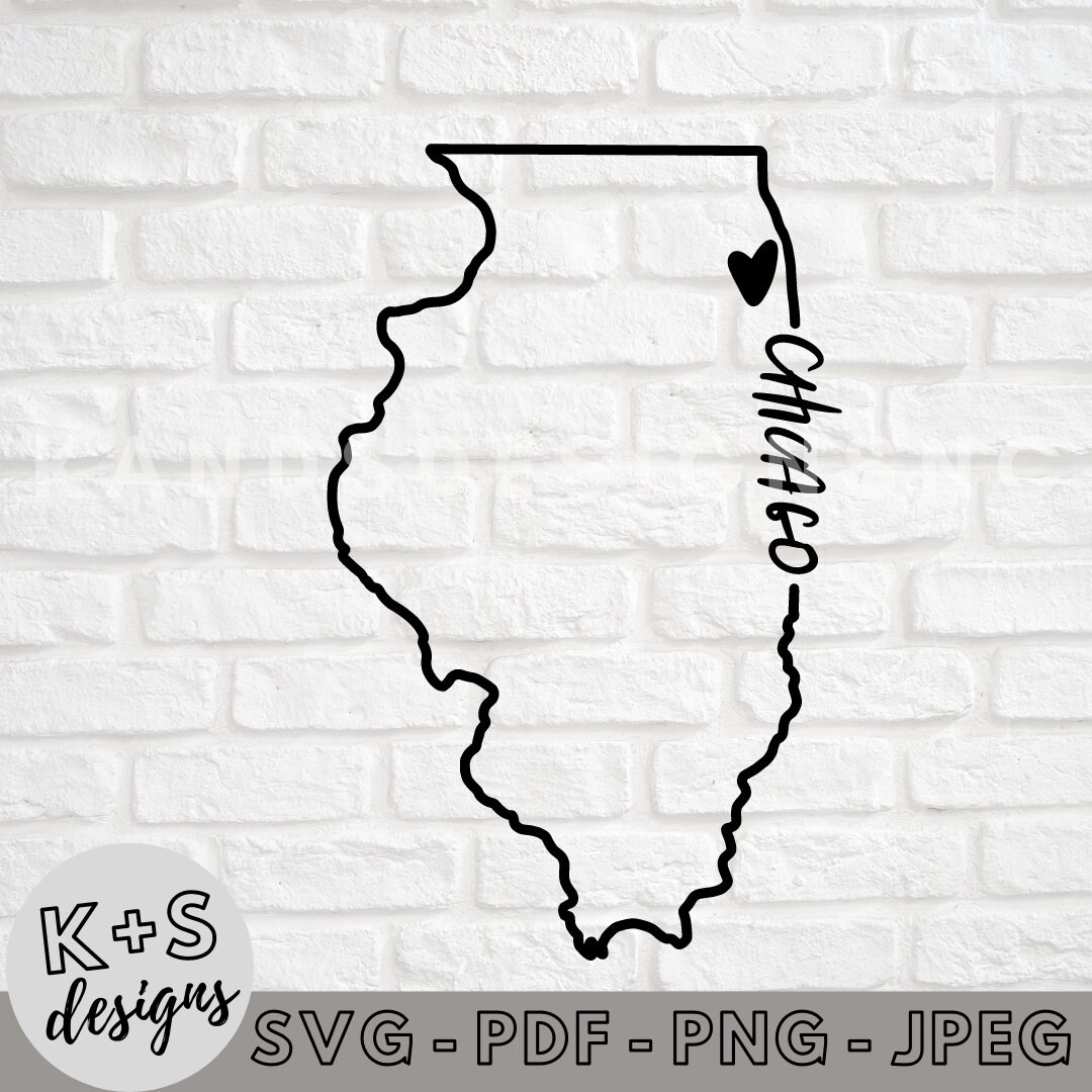 Chicago, IL SVG, Digital Cut File, Cricut Svg, Cameo Svg, Svg, Jpeg ...