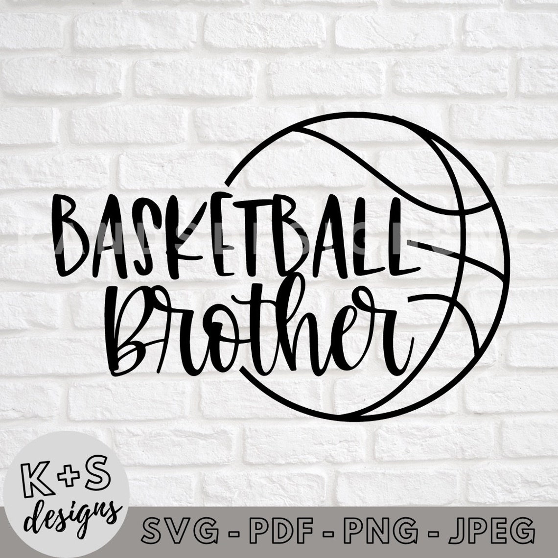 Basketball Brother SVG Digital Cut File Cricut Svg Cameo - Etsy