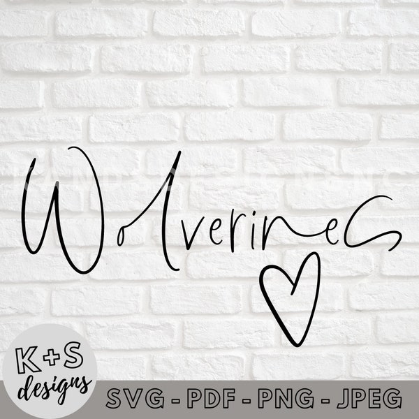 Wolverine High School Mascot Svg - Etsy