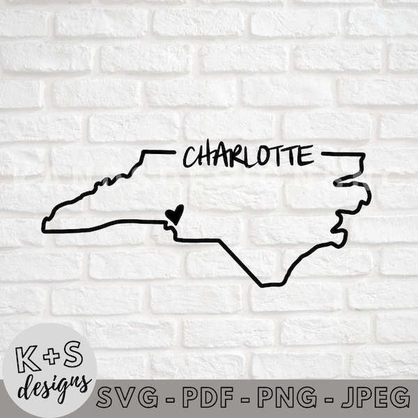 Charlotte Nc Sticker - Etsy