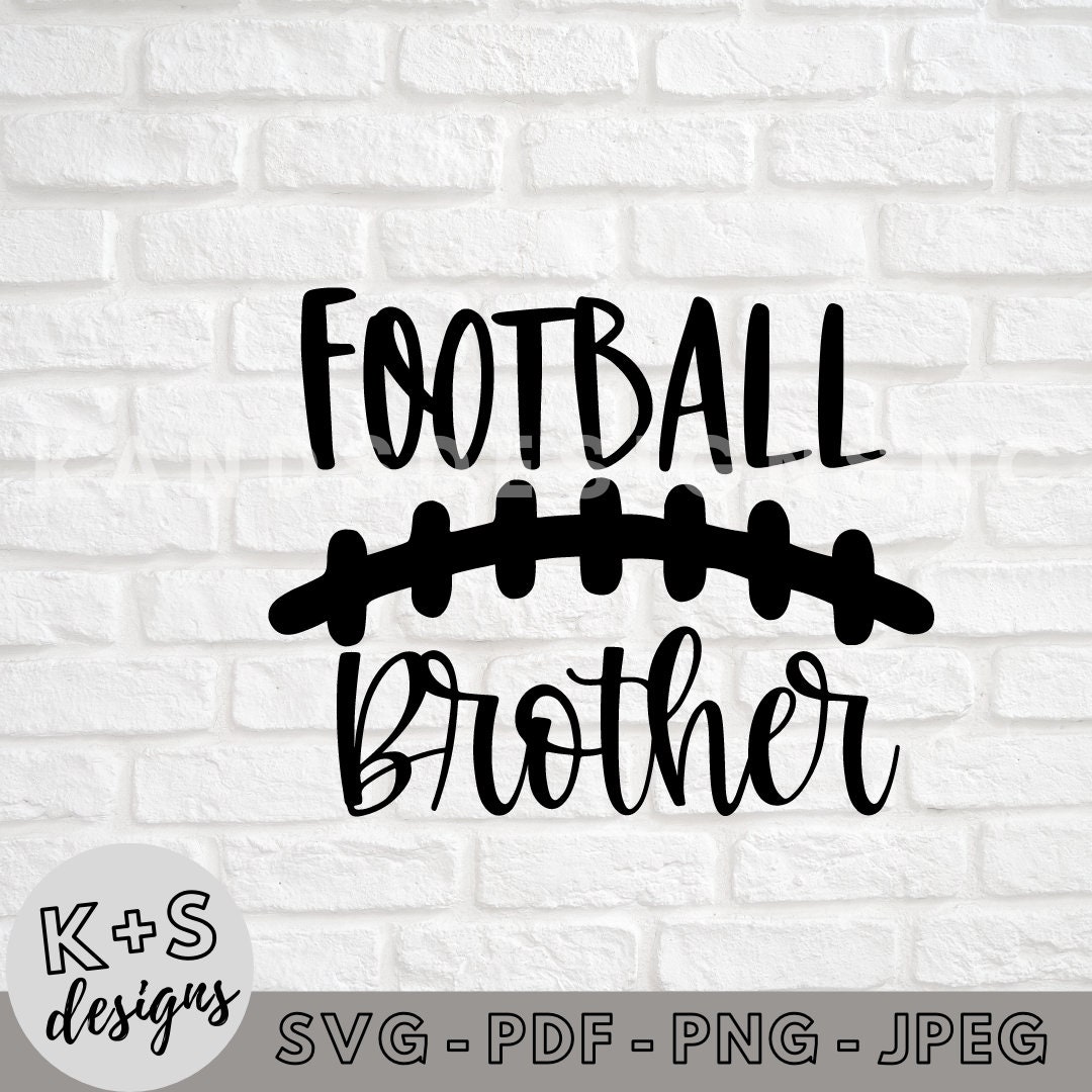 Football Brother SVG Digital Cut File Cricut Svg Cameo Svg - Etsy
