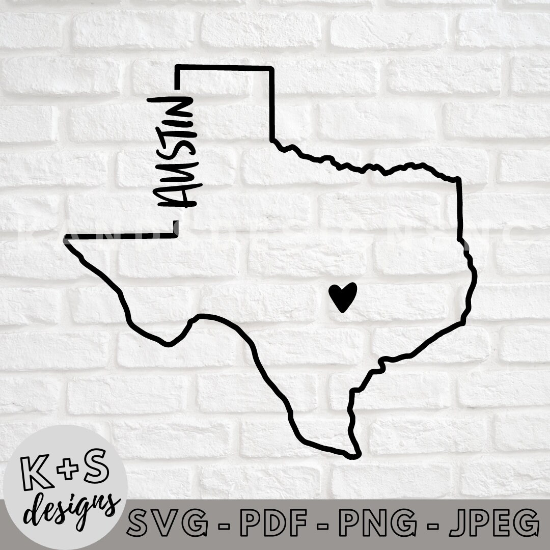 Austin, TX SVG, Digital Cut File, Cricut Svg, Cameo Svg, Svg, Jpeg, Pdf ...