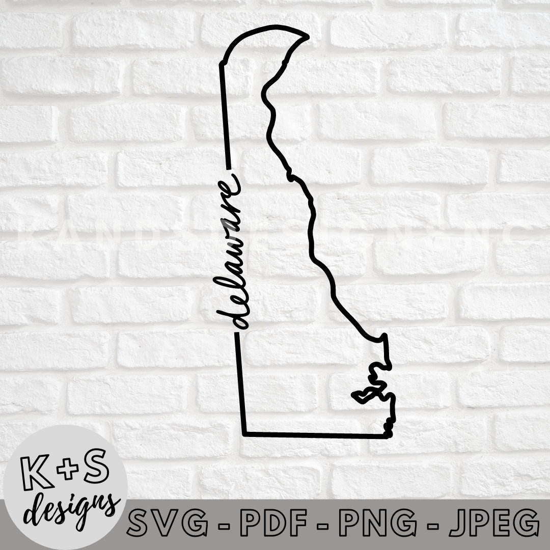 Delaware SVG Digital Cut File Cricut svg Cameo svg svg | Etsy