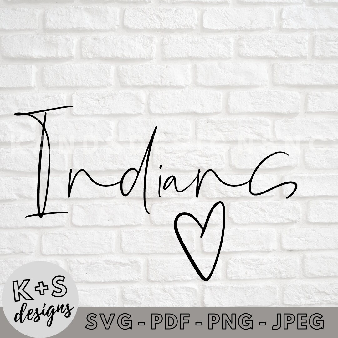 Indians SVG, Digital Cut File, Cricut Svg, Cameo Svg, High School ...
