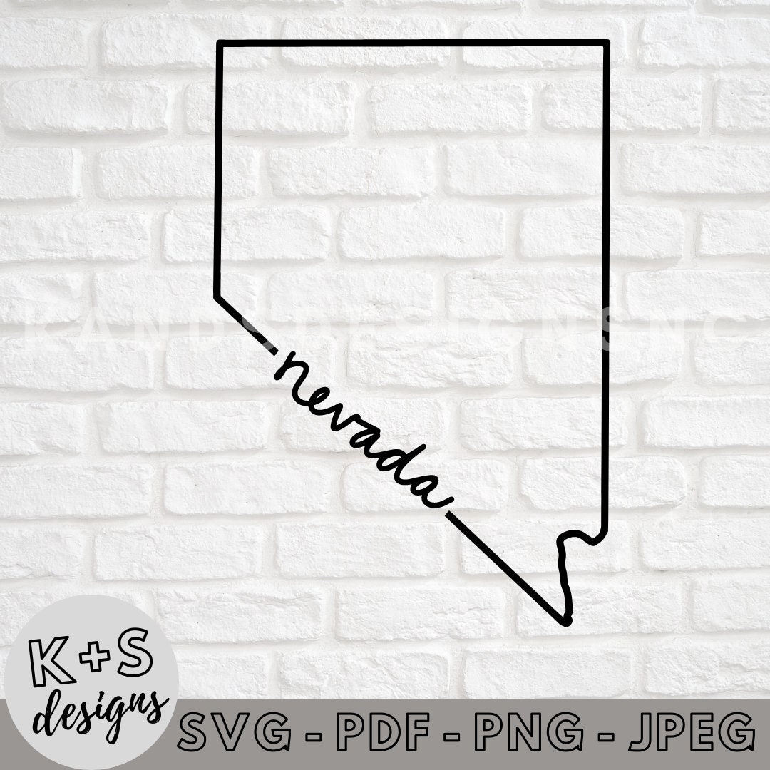 Nevada SVG, Digital Cut File, Cricut Svg, Cameo Svg, Svg, Jpeg, Pdf ...