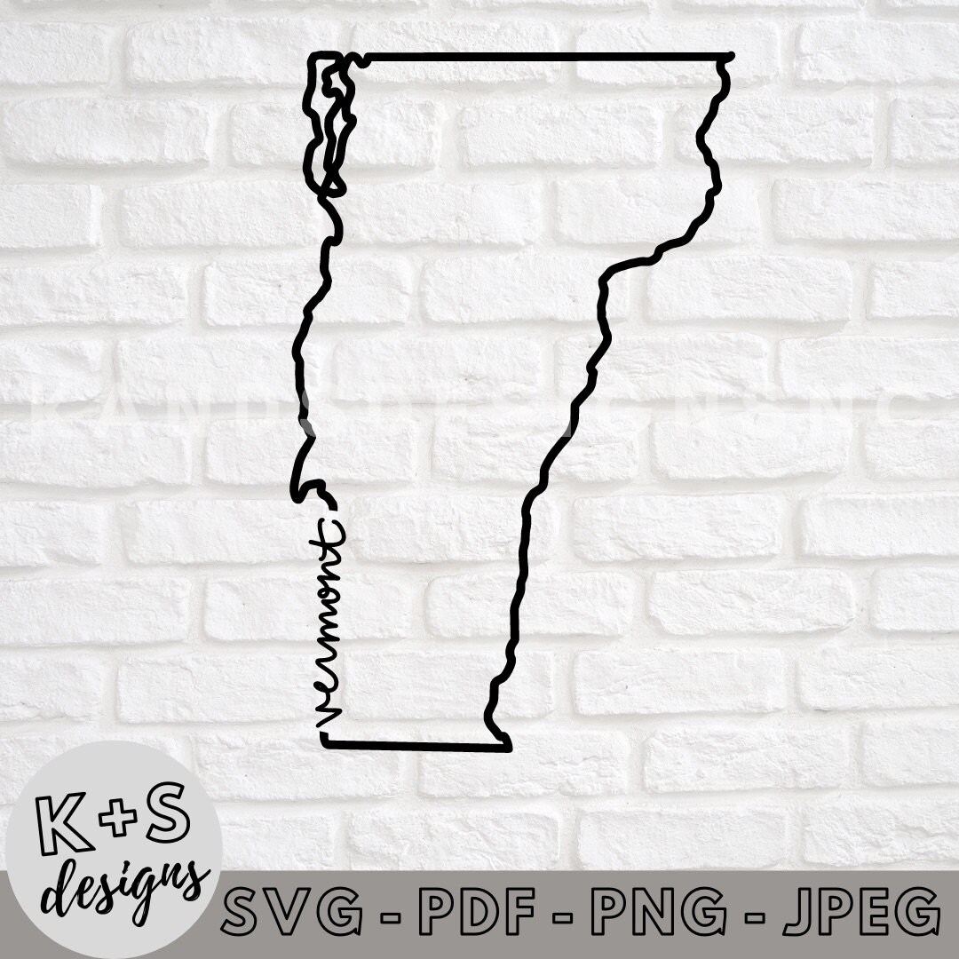 Vermont SVG, Digital Cut File, Cricut Svg, Cameo Svg, Svg, Jpeg, Pdf ...
