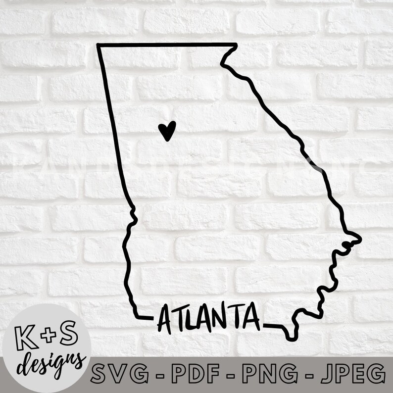 Atlanta GA SVG Digital Cut File Cricut Svg Cameo Svg Svg - Etsy