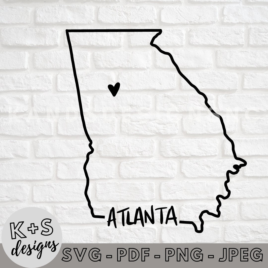Atlanta GA SVG Digital Cut File Cricut Svg Cameo Svg Svg - Etsy