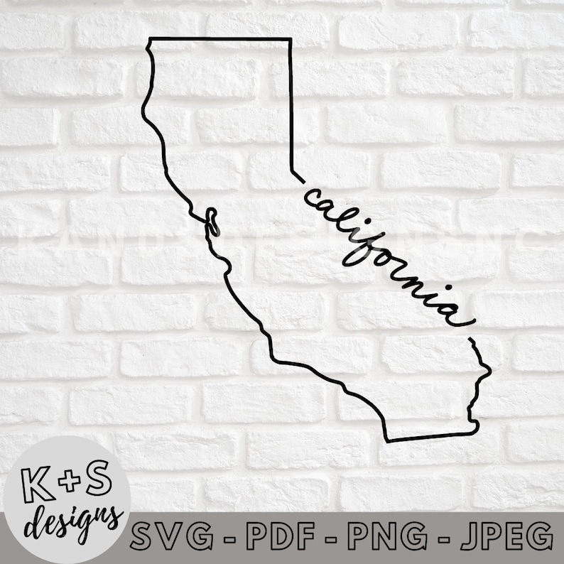 California SVG Digital Cut File Cricut Svg Cameo Svg Svg - Etsy