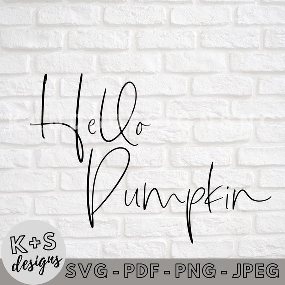 Hello Pumpkin SVG Digital Cut File Cricut Svg Cameo Svg | Etsy