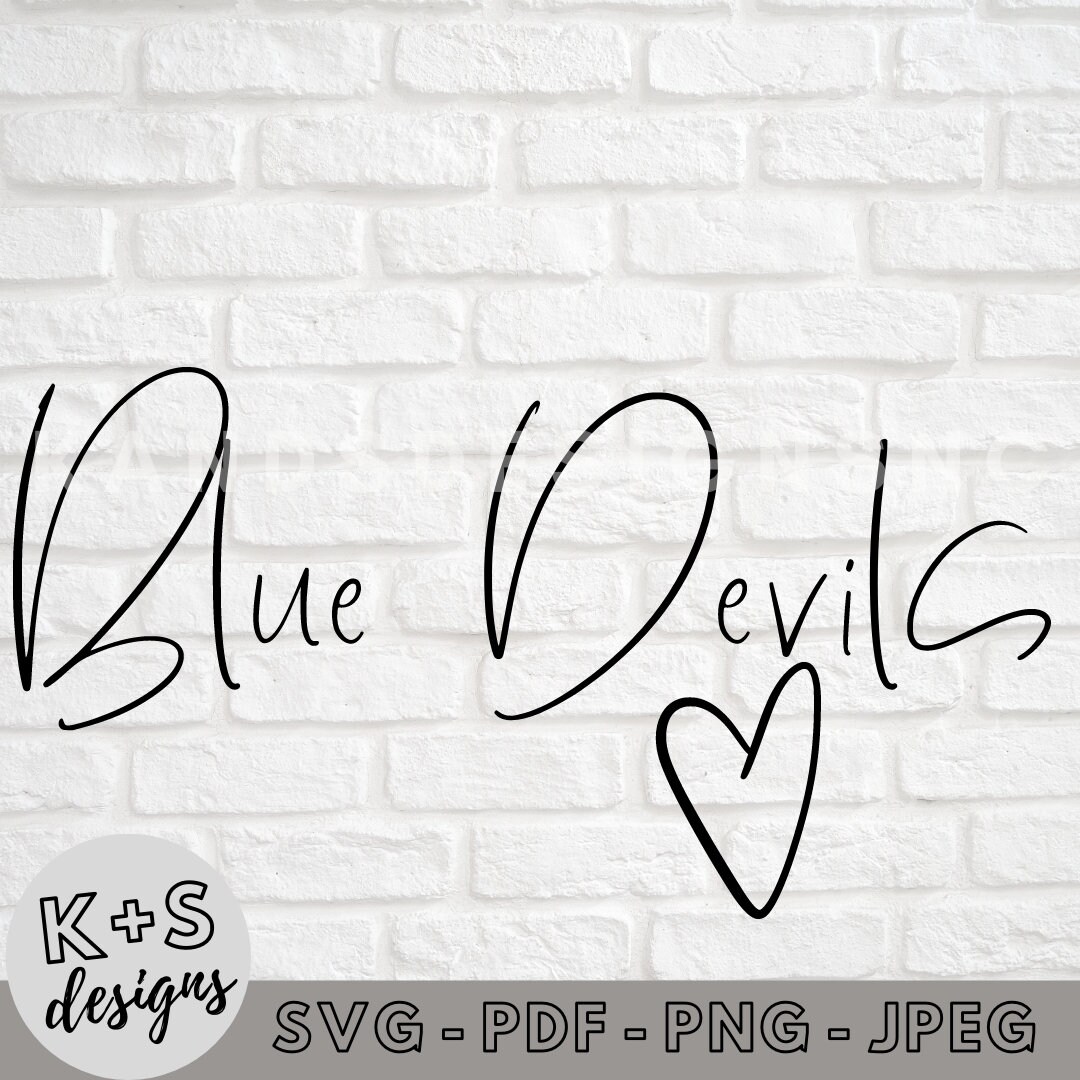 Blue Devils SVG, Digital Cut File, Cricut Svg, Cameo Svg, High School ...