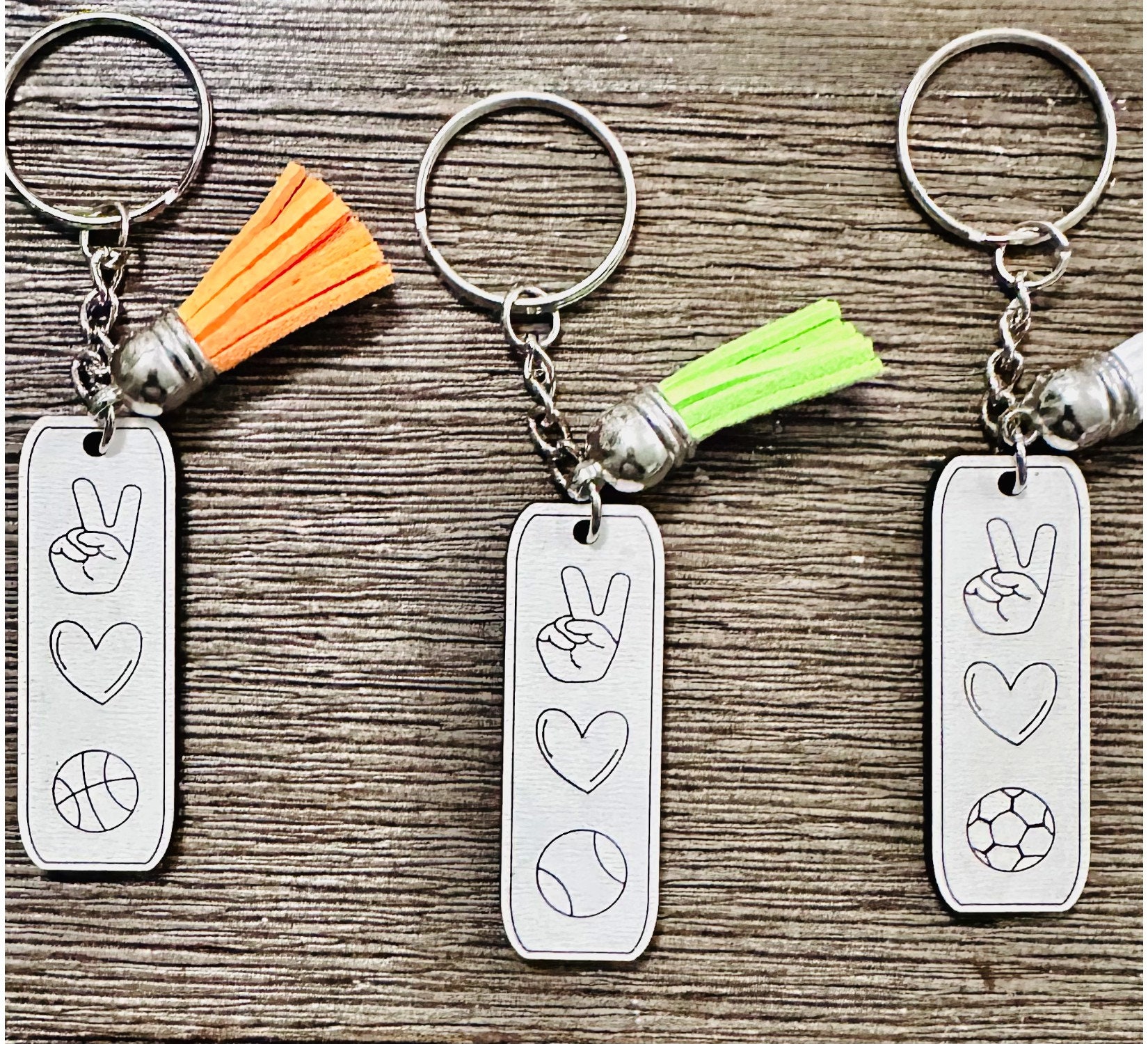 Sports Keychain SVG, Keychain SVG, Peace Love Sports SVG, Sports Scored ...