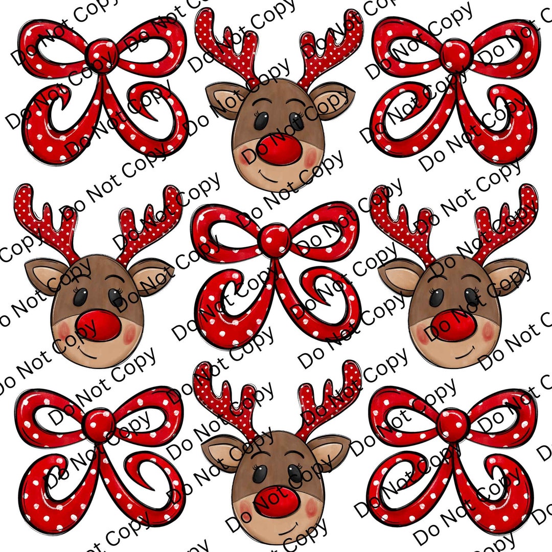 Red Reindeer Christmas Coquette, Christmas Coquette, Christmas PNG ...
