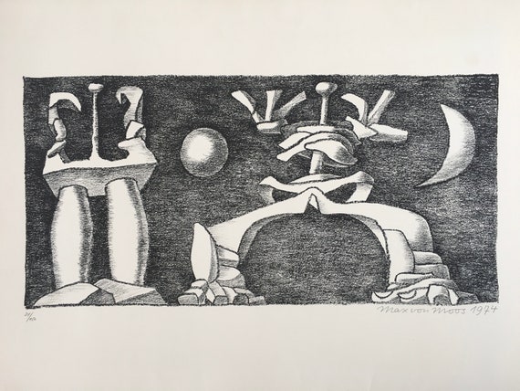 Max Von Moos Original Signed Lithograph 1974 - Etsy