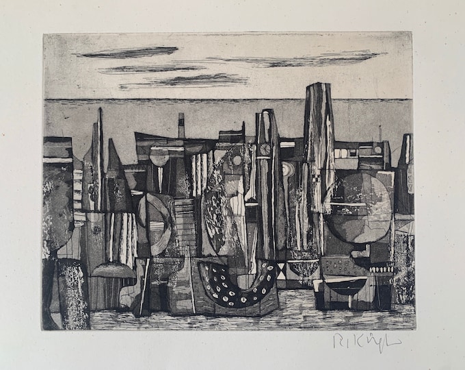 Rudolf Kügler, Original Signed Etching, 1950’s - Etsy