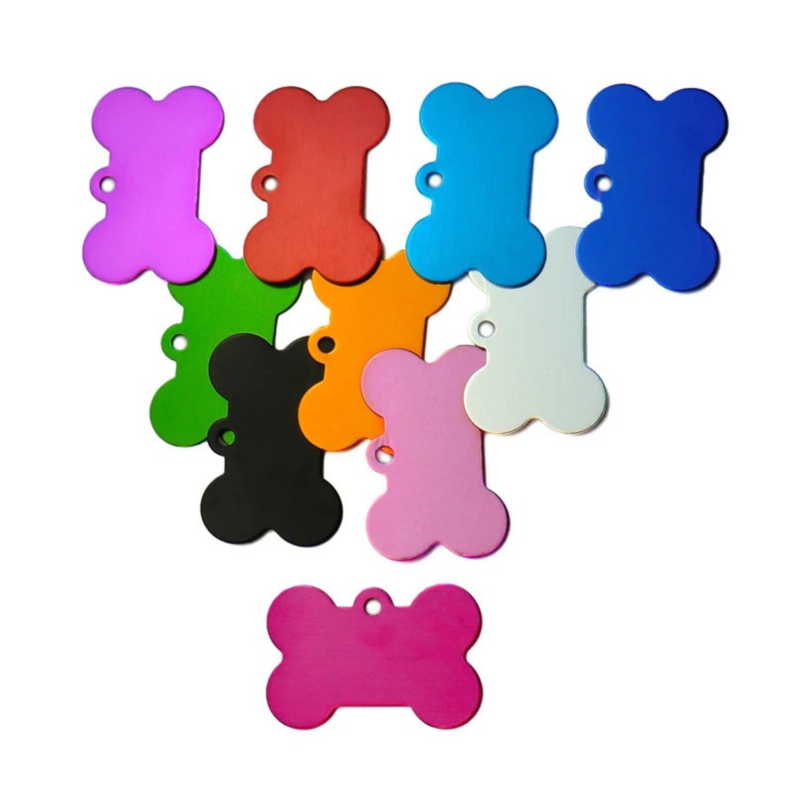 Dog Tag Dog Tag With Ring Custom Dog ID Bone Tag Pet ID - Etsy