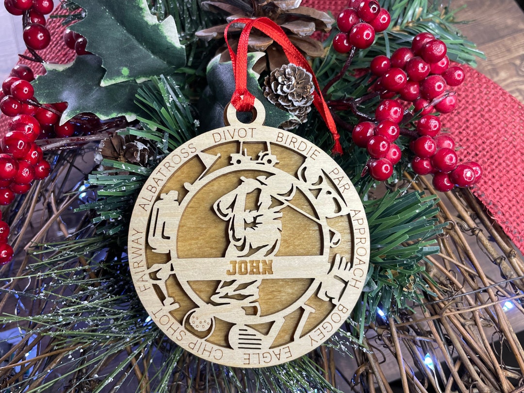 Personalized Golf Ornament, Golfer Ornament, Golfer Christmas Ornament ...