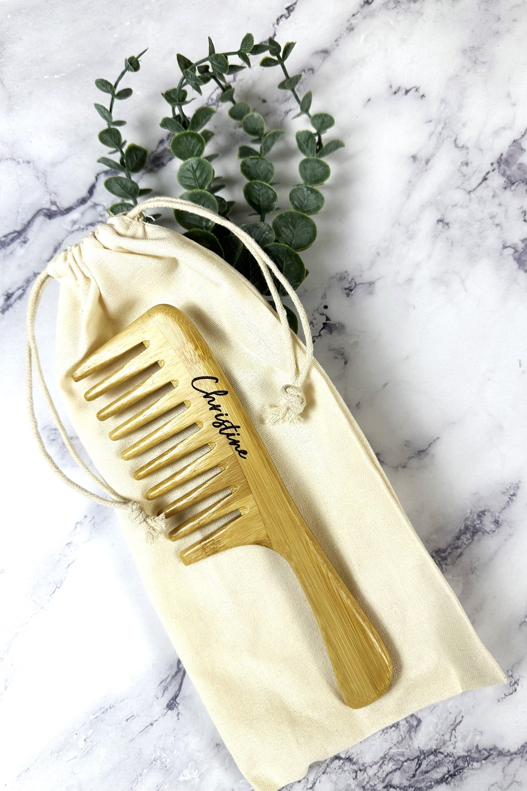 Personalized HAIR COMB Wood Bamboo Accessories Gifts for Her Mom Women ...
