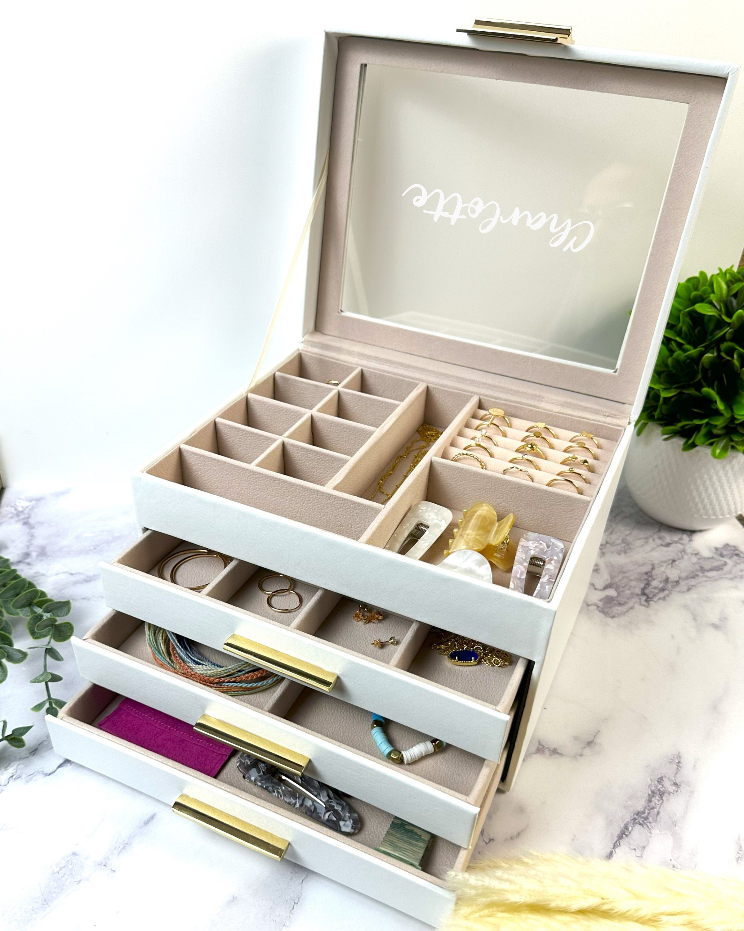 Custom Jewelry Box Organizer Ring Jewelry Case for Girls Box for Women ...