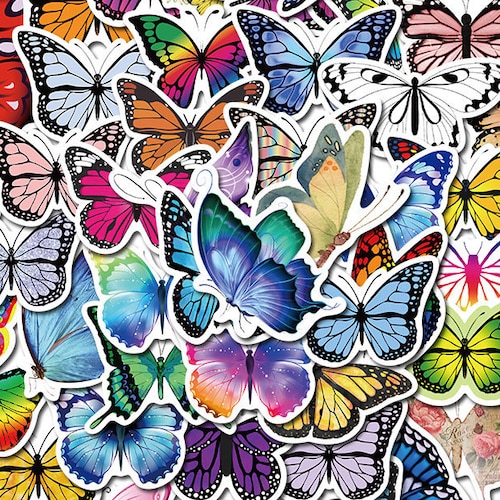 Butterfly Permanent Vinyl Sticker Sheet - Etsy