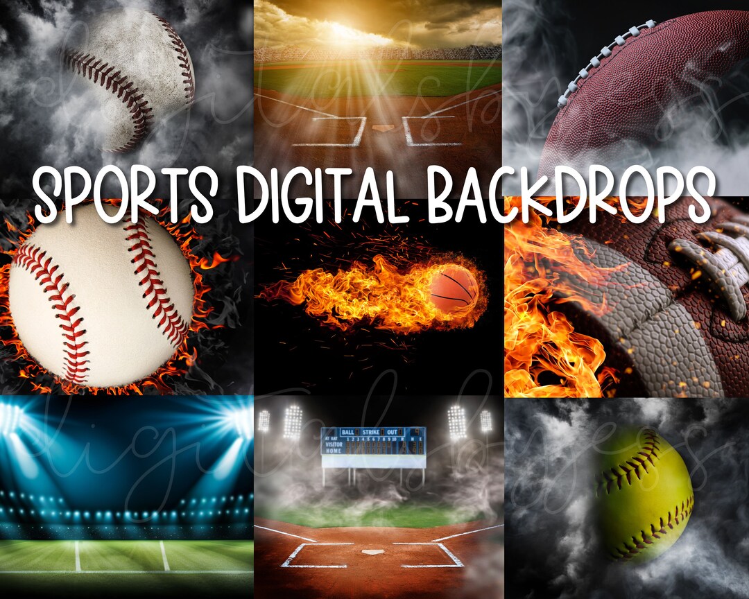 Sports Digital Backdrop, Baseball Stadium Lights, Baseball Backdrops ...