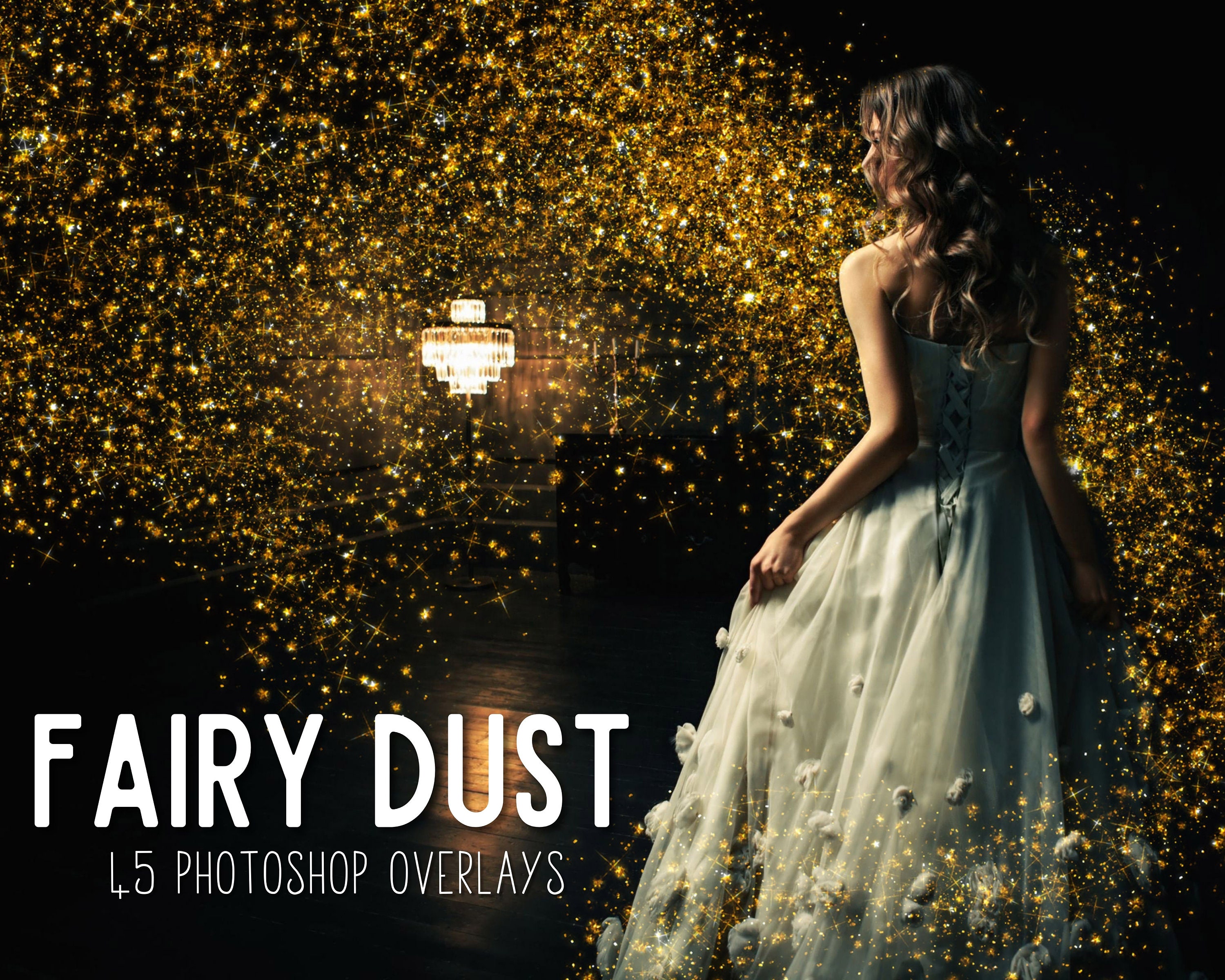 Fairy Dust Glitter Overlays for Photoshop, Photo Editing Photography ...