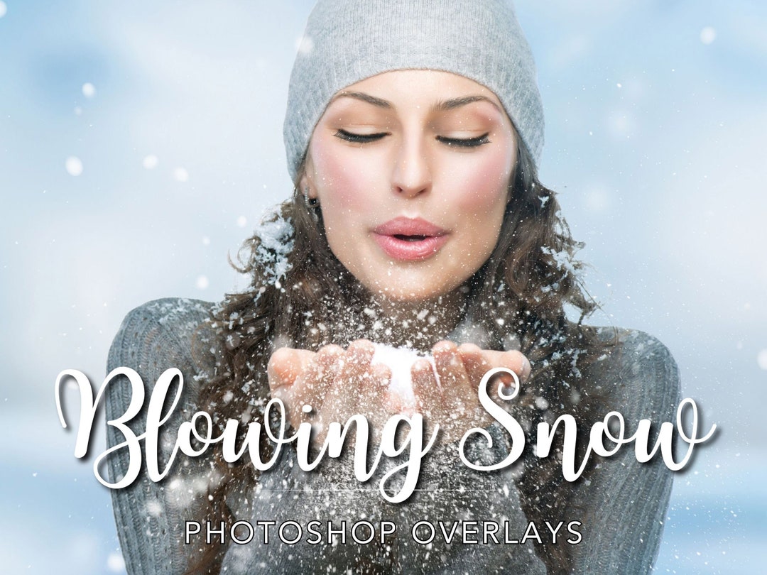 Blowing Snow Overlay for Photoshop, Winter Overlay Bundle, Photoshop ...
