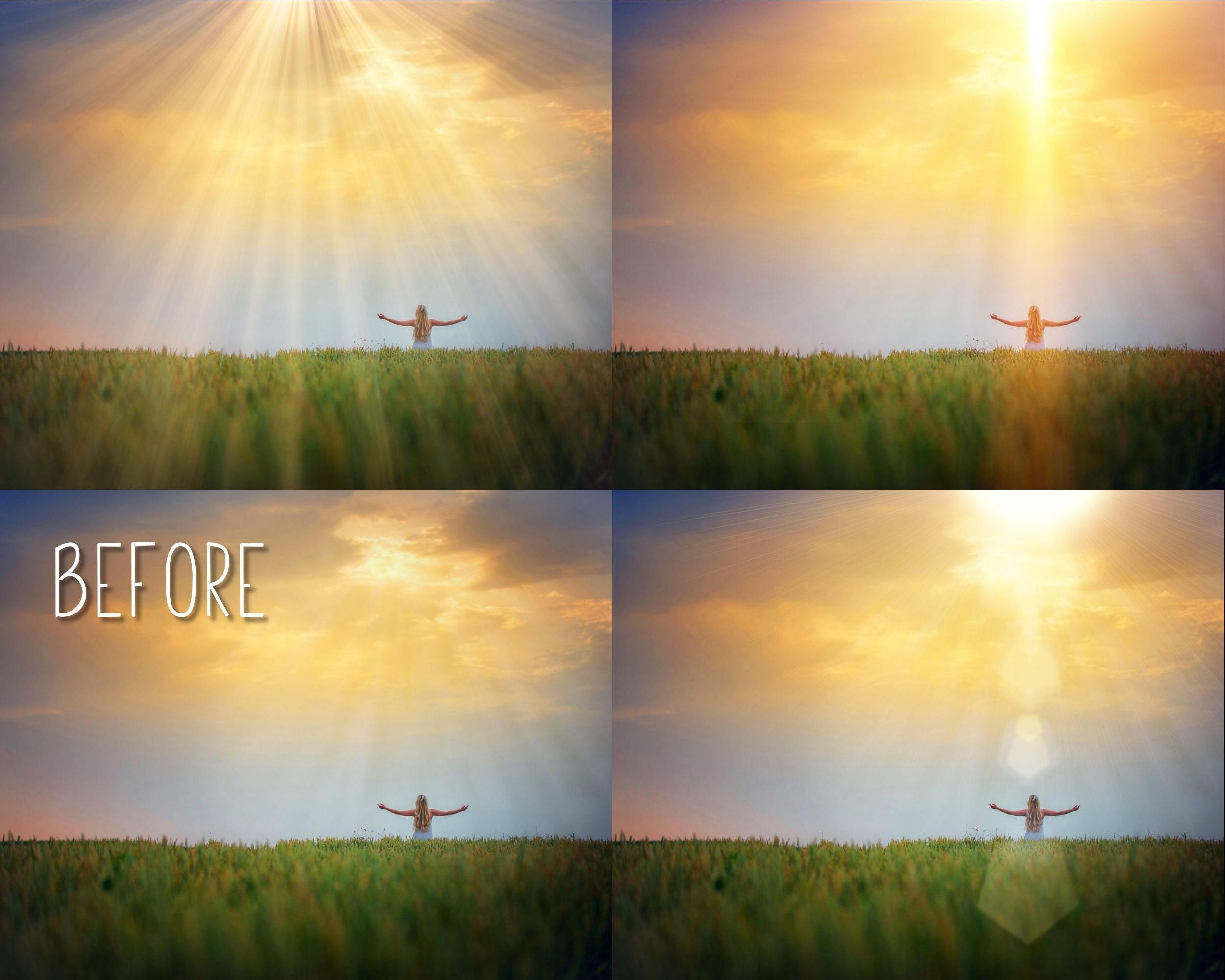 Photoshop Sun Overlays Photoshop Overlay Sunset Overlay for - Etsy Canada