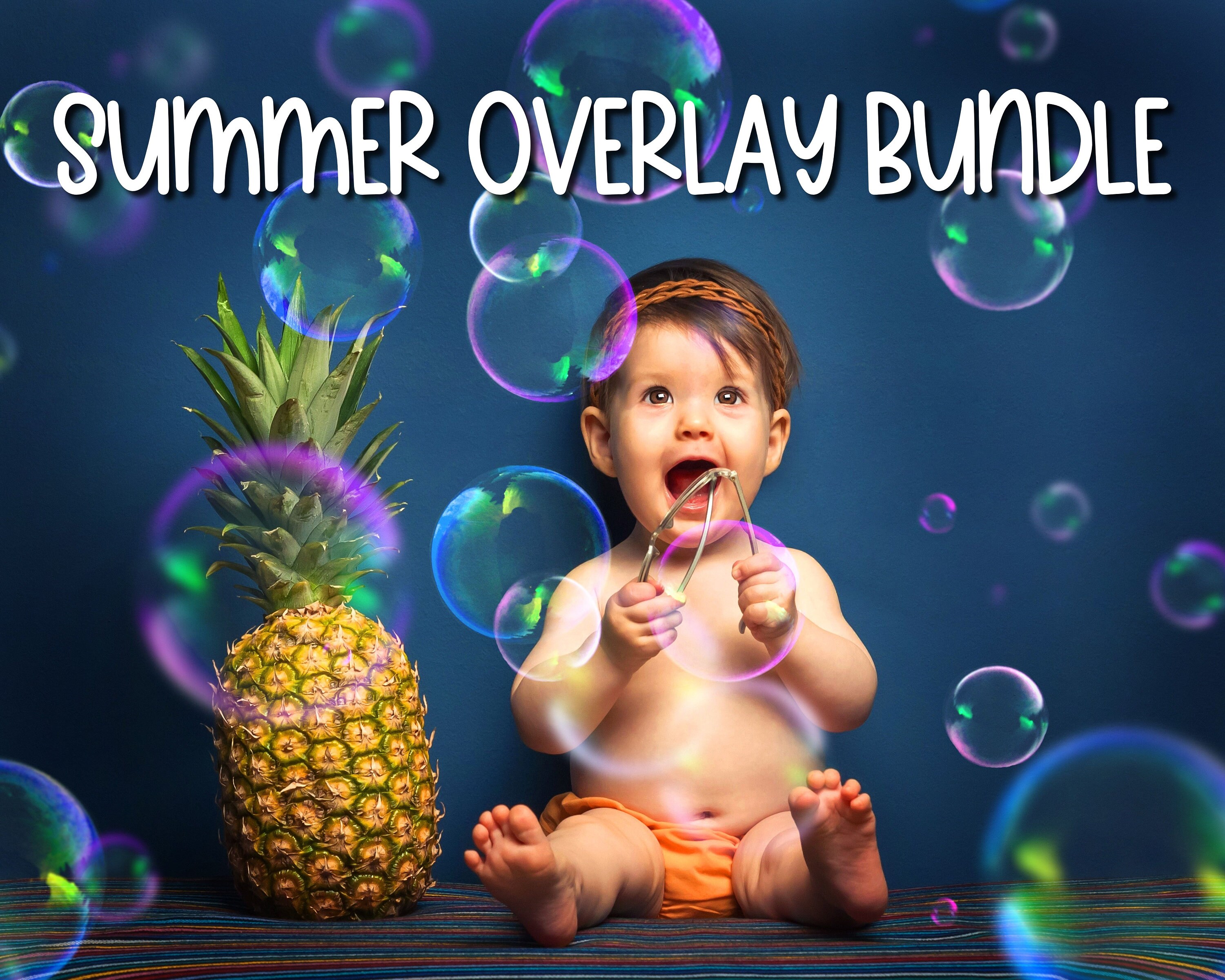 Summer Photoshop Overlays Bubble Overlay Butterfly Overlay | Etsy