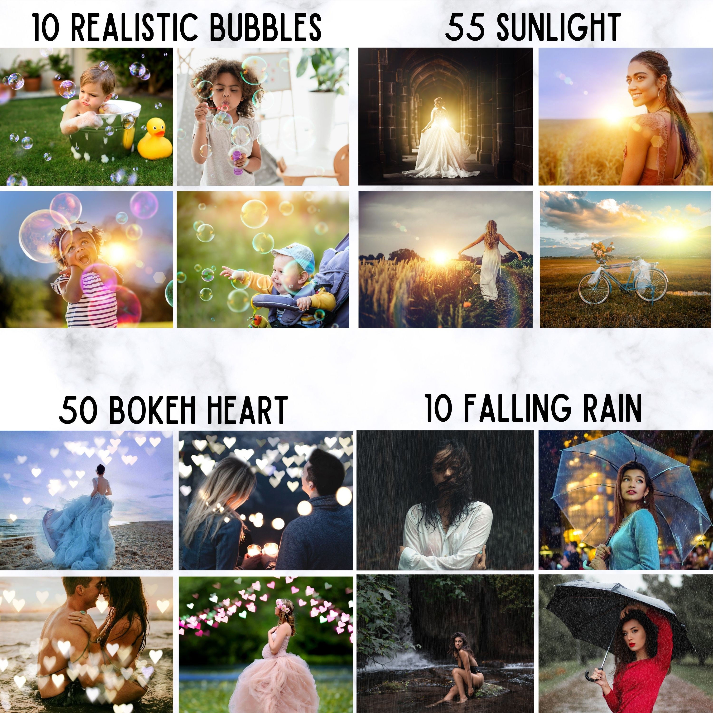 Spring Photoshop Overlays Summer Overlays Realistic Bubble - Etsy