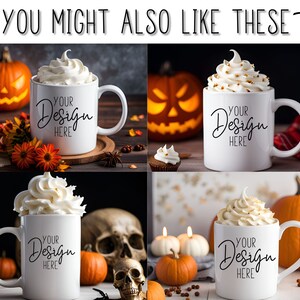 Halloween Mug Mockup Design, Halloween Mockups, Spooky Coffee Mug ...