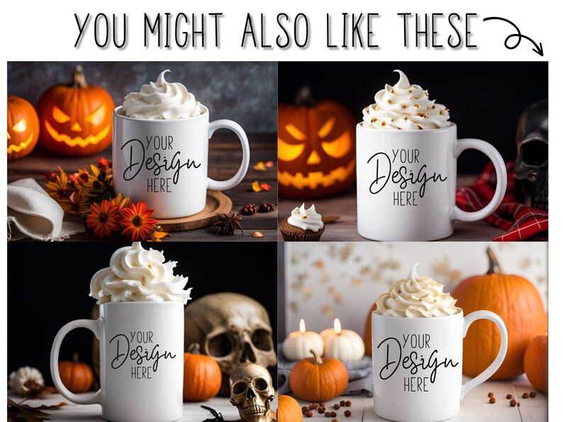 Halloween Mug Mockup Design, Halloween Mockups, Spooky Coffee Mug ...