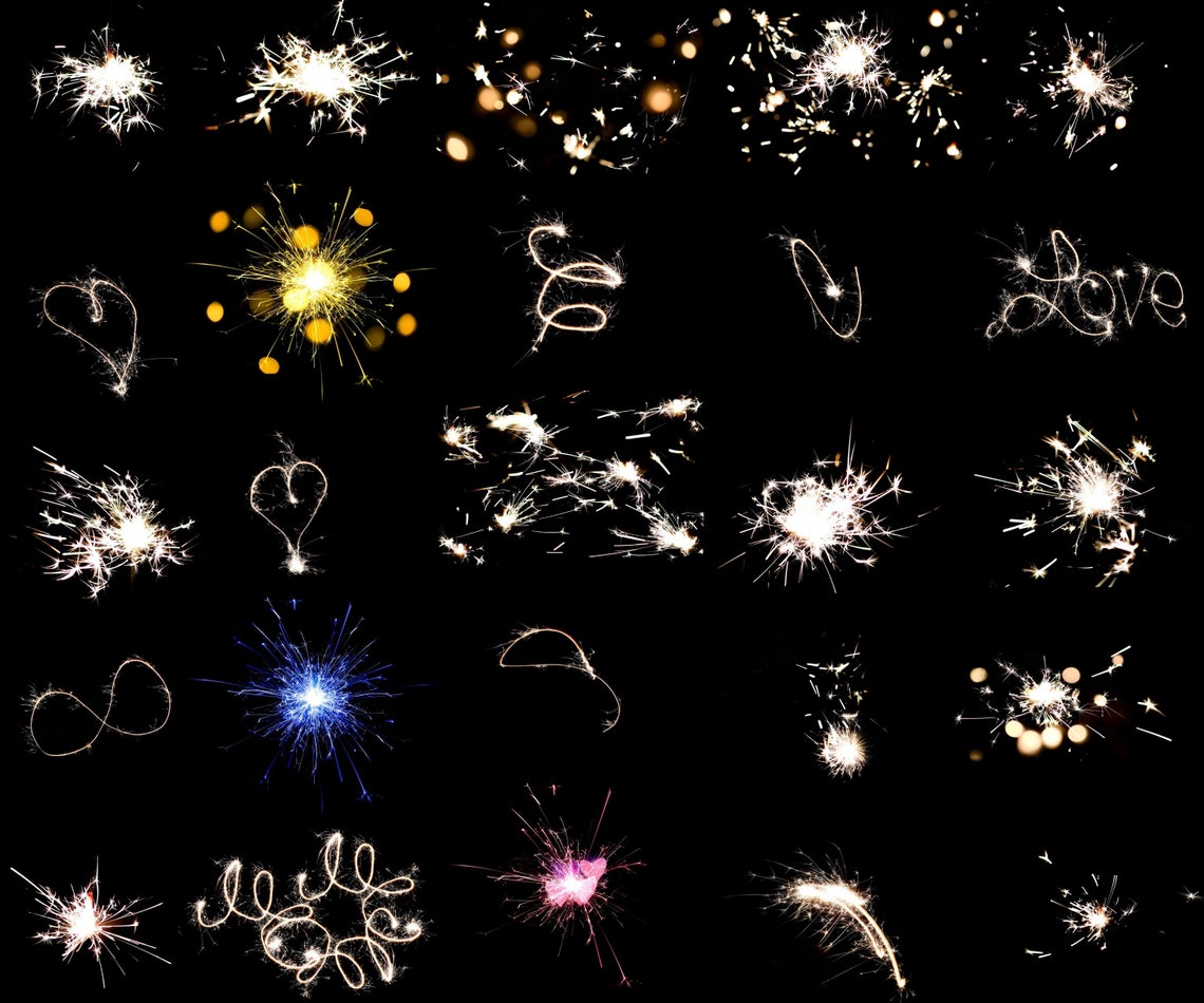 Sparkler Overlay New Years Eve Spark Light Overlay Bokeh - Etsy