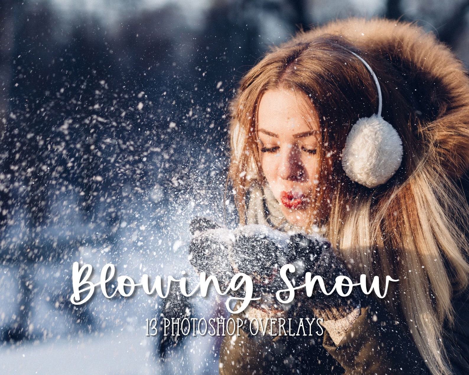 Blowing Snow Overlay for Photoshop Winter Overlay Bundle - Etsy